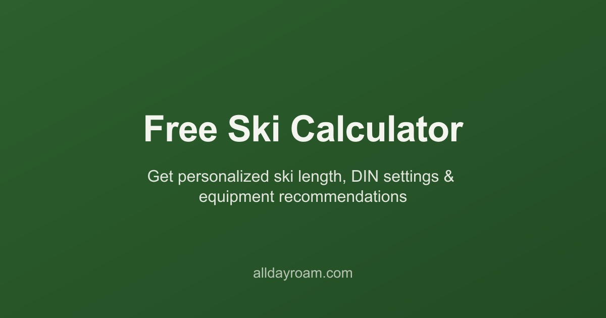 Ski Calculator - Free Ski Length, DIN & Equipment Recommendations | ADR ...